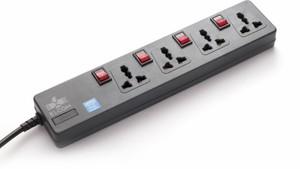 Elcom Spike Guard 4-Universal Sockets 4-Switches 4 Socket Extension ...