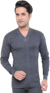 Amul Basic Design Men Top Thermal - Buy Grey Amul Basic Design Men Top ...
