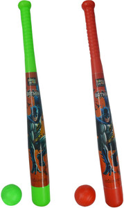 BATMAN Two 22" Inches Plastic Baseball Bats & Balls Set Baseball Bat ...