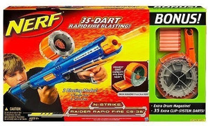Hasbro Nerf N-Strike Raider Rapid Fire CS-35 Blaster Bonus Pack Guns ...