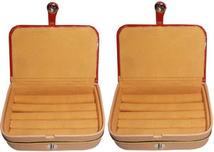 Little one Set of 2 velvet Vanity case ring storage travelling folder ...