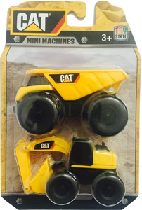 Toy State Caterpillar Mini Machines Dump Truck & Excavator 2 Pc Set - 3 ...
