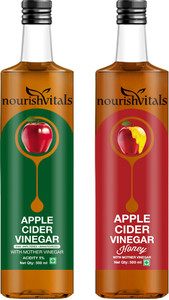 nourishvitals Apple Cider With Mother Raw, Unfiltered + Apple Cider ...