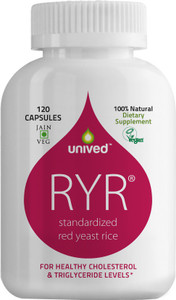 Unived Unived RYR, Red Yeast Rice, Cholesterol Management, 1200mg, 120 ...