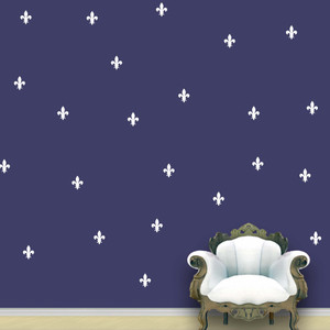 Wall Design Royal Wall Pattern White Stickers Set of 55 Pack of 55 ...