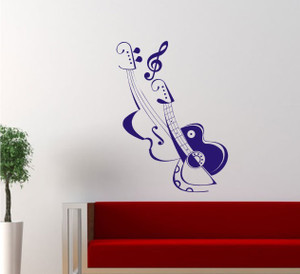 Smart Wall Guru 42.61 cm Gitar Decal Self Adhesive Sticker Price in ...