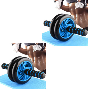 Strauss Double Ab WheelRoller With Knee Pad|Abs Roller|Exercise Roller ...