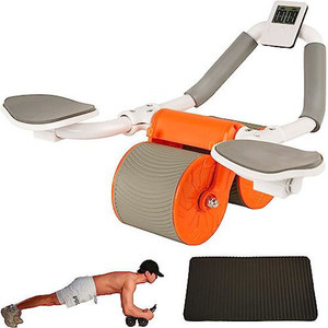 Mynxe Ab Roller Set with Counter and Silent Knee Pad Mat for Exercise ...