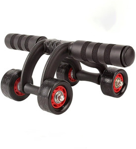LEERFIE Four Wheel with Knee Mat AB Roller for Home Gym Muscle Fitness ...