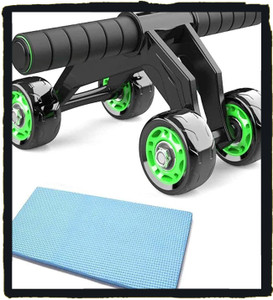 Egypt Abdominal Ab 4 Roller Exercise Wheel with Knee Mat for Stomach ...