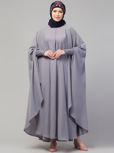 Nazneen Nida Matte Solid Abaya Price in India - Buy Nazneen Nida Matte ...