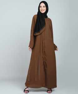 BROKE BRAND Nida Matte Solid Abaya With Hijab Price in India - Buy ...