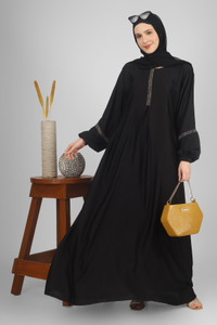 ovais abaya collection Nida Matte Solid Abaya With Hijab Price in India ...