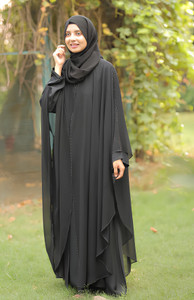kashaf store Chiffon Self Design Burqa With Hijab Price in India - Buy ...
