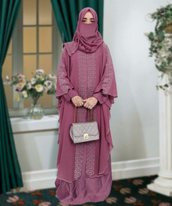 Buraque Designer Nida Matte Solid Burqa With Hijab Price in India - Buy ...