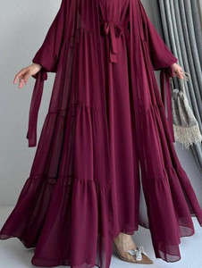 maabaya Georgette Self Design Burqa With Hijab Price in India - Buy ...