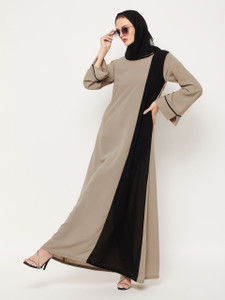NABIA Nida Matte Solid Abaya Price in India - Buy NABIA Nida Matte ...
