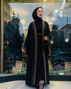 maabaya Georgette Self Design Burqa With Hijab Price in India - Buy ...