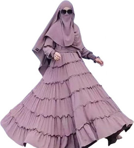 Dubai Collection Cotton Blend Self Design Burqa With Hijab Price in ...