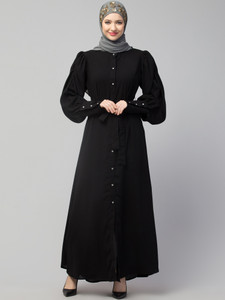 Nazneen Nida Matte Solid Abaya Price in India - Buy Nazneen Nida Matte ...