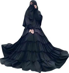 HijabBeauty Nida Matte Solid, Self Design Burqa With Hijab Price in ...