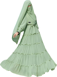 HijabBeauty Nida Matte Solid, Self Design Burqa With Hijab Price in ...