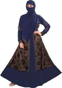 TUCUTE Chiffon Floral Print Burqa With Hijab Price in India - Buy ...