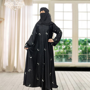 Buraque Designer Nida Matte Solid Abaya With Hijab Price in India - Buy ...