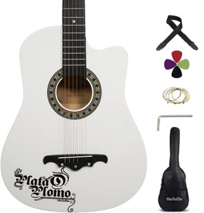 Medellin white Guitar with Linden Wood with Trust rod Acoustic Guitar ...
