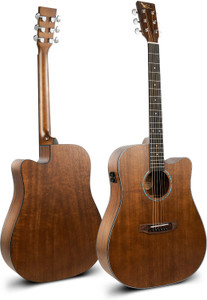 swan7 EN-300 Trans-Acoustic In-Built Bluetooth Semi-acoustic Guitar ...