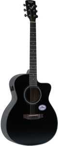 SaGa SF-600GCE-BK Grand Concert Electro Acoustic Guitar (With Fishman ...