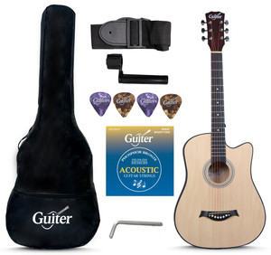 Guiter OTG-38CG Acoustic Guitar Kit, 38-Inch Cutaway -With ,TRUSS ROD ...