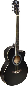TECHNO TM-39 EQ3 BLACK Acoustic Guitar Linden Wood Rosewood Right Hand ...