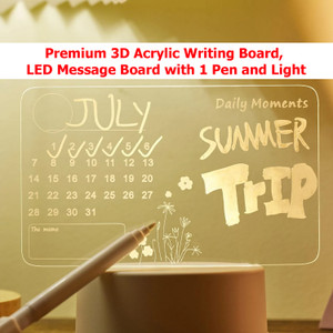 MOODY Creative 3D Visualization Lamp Writing Board with Pen & Light ...