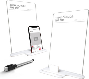 CLICKEDIN Aesthetic Acrylic Think Outside Box Planner Transparent ...