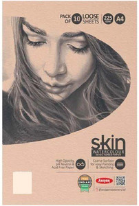 ANUPAM SKIN Beige Toned Water Colour Paper A4 Size -225 GSM Acid Free ...
