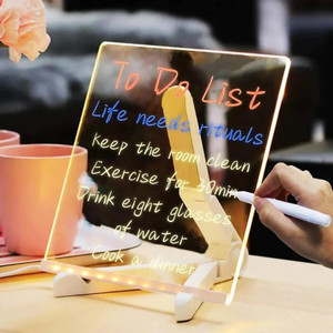 BAREPEPE 3D Acrylic Led Writing Note Board 20 cm Acrylic Sheet Price in ...