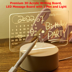 MOODY 3D Acrylic Light Writing Board with Pen & Light, LED Message ...