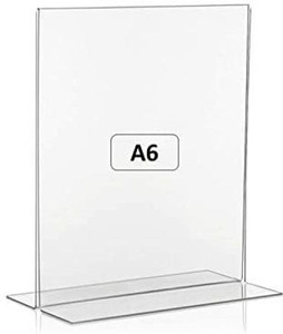 Designholic A6 Acrylic Display Stand T Photo Frame Holder (Pack of 3 ...