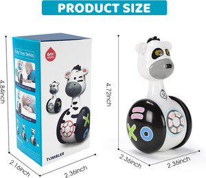 STHIRA Roly Poly Music Toys Cute Robot Balancing Toy for Kids Sliding ...