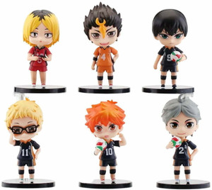 RVM Toys Anime Set of 6 Haikyuu Action Figures 9-11 cm Toy for Car ...