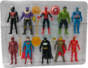 WAHHSON Marvel Avengers Superhero Action Figure Toy Set of 10 ...