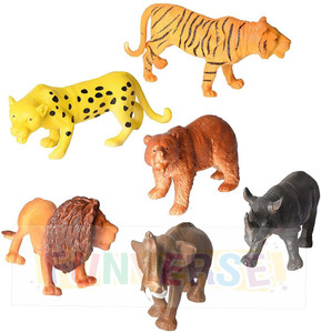 CJ CHILDREN Animal Toys for Kids Set of 6 Jumbo Full Action Toy Figure ...