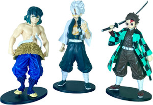 iouche Pack Of Three Anime Action Figure INOSUKE WITHOUT MASK , TANJIRO ...