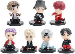 RVM Toys Combo Set of 7 Kpop BTS Tiny Tans Action Figure Gift Lovers ...