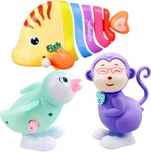 Munmoll Wind Up Penguin Monkey Bird Key Winding and Moving Toy Boy Girl ...