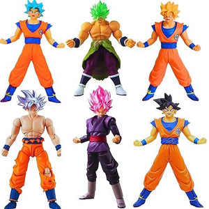 Mallexo Goku Action Figures Set 6PCs Dragon Ball Z Toys for Kids Anime ...