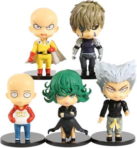 RVM Toys Set of 5 One Punch Man Anime Figures 10cm Toy Car Dashboard ...