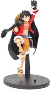 kawaii kart 1 Piece Monkey D. Luffy Black Cape Jump Action Figure for ...