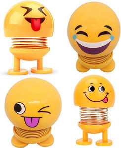 manish Cute Emoji Bobble Head Dolls, Funny Smiley Face Springs Dancing ...
